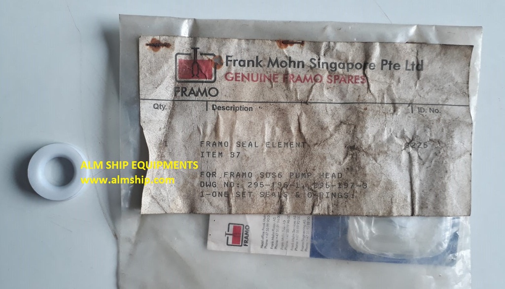 SEAL ELEMENT ID 9225 FOR FRAMO SDS-6 | ALM SHIP EQUIPMENTS